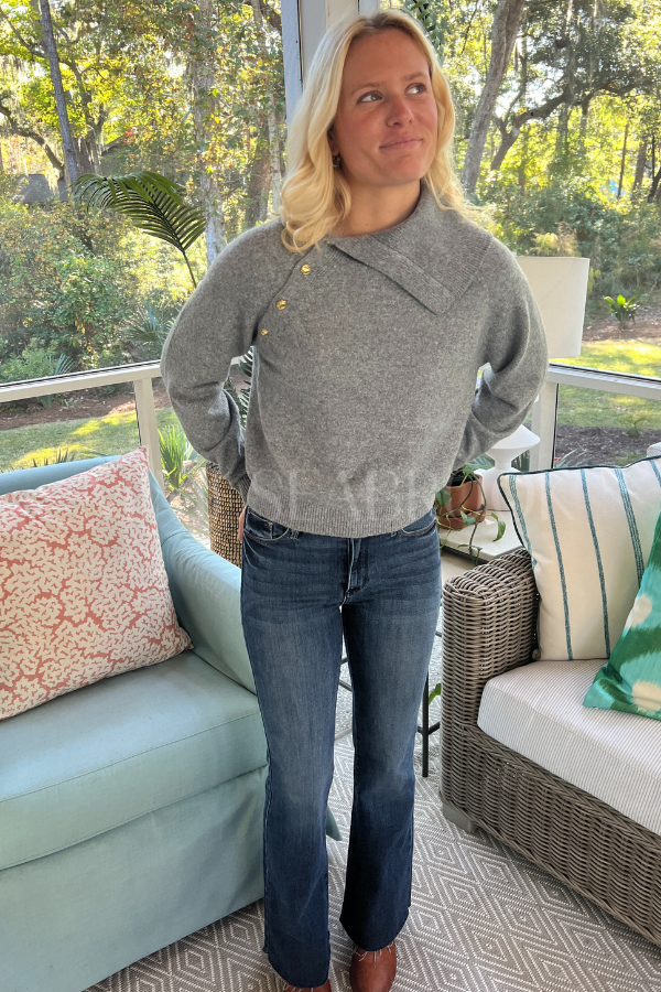 Austyn sweater, heather grey – Mimi Seabrook