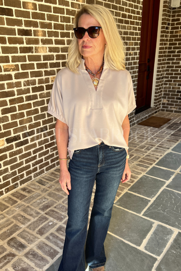 Boone top, almond – Mimi Seabrook