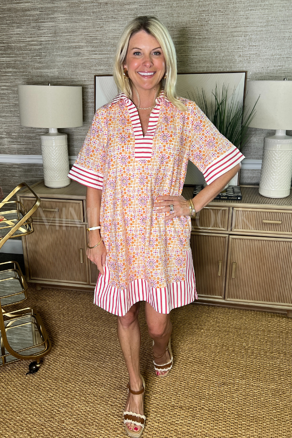 Yvette dress, orange – Mimi Seabrook